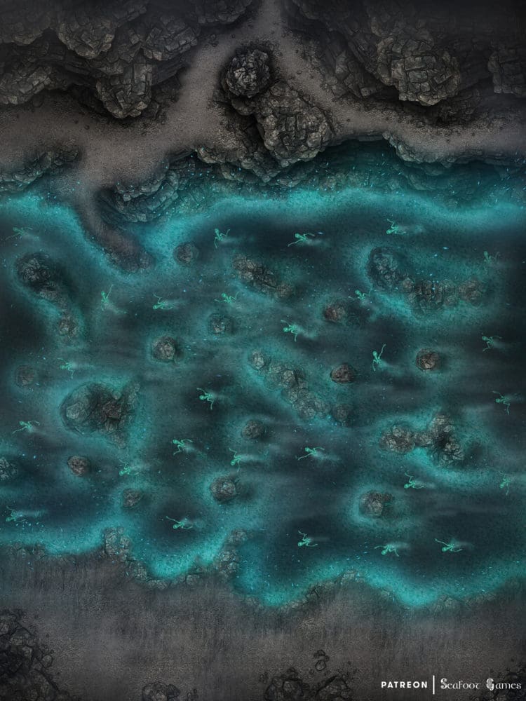 Free TTRPG Battlemap – The River Styx • Seafoot Games