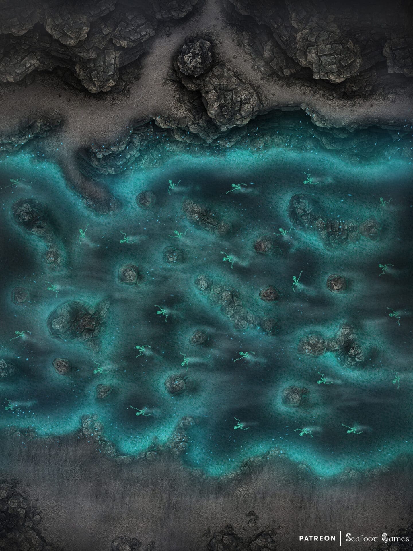 Free TTRPG Battlemap – The River Styx • Seafoot Games