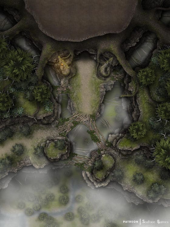 Free TTRPG Battlemap - Floating Sky Isles • Seafoot Games