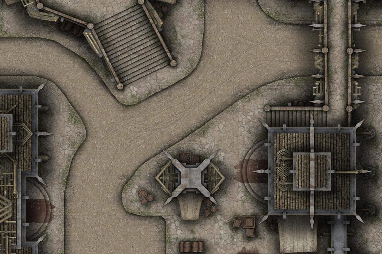 Free TTRPG Battlemap – The Ringed City • Seafoot Games