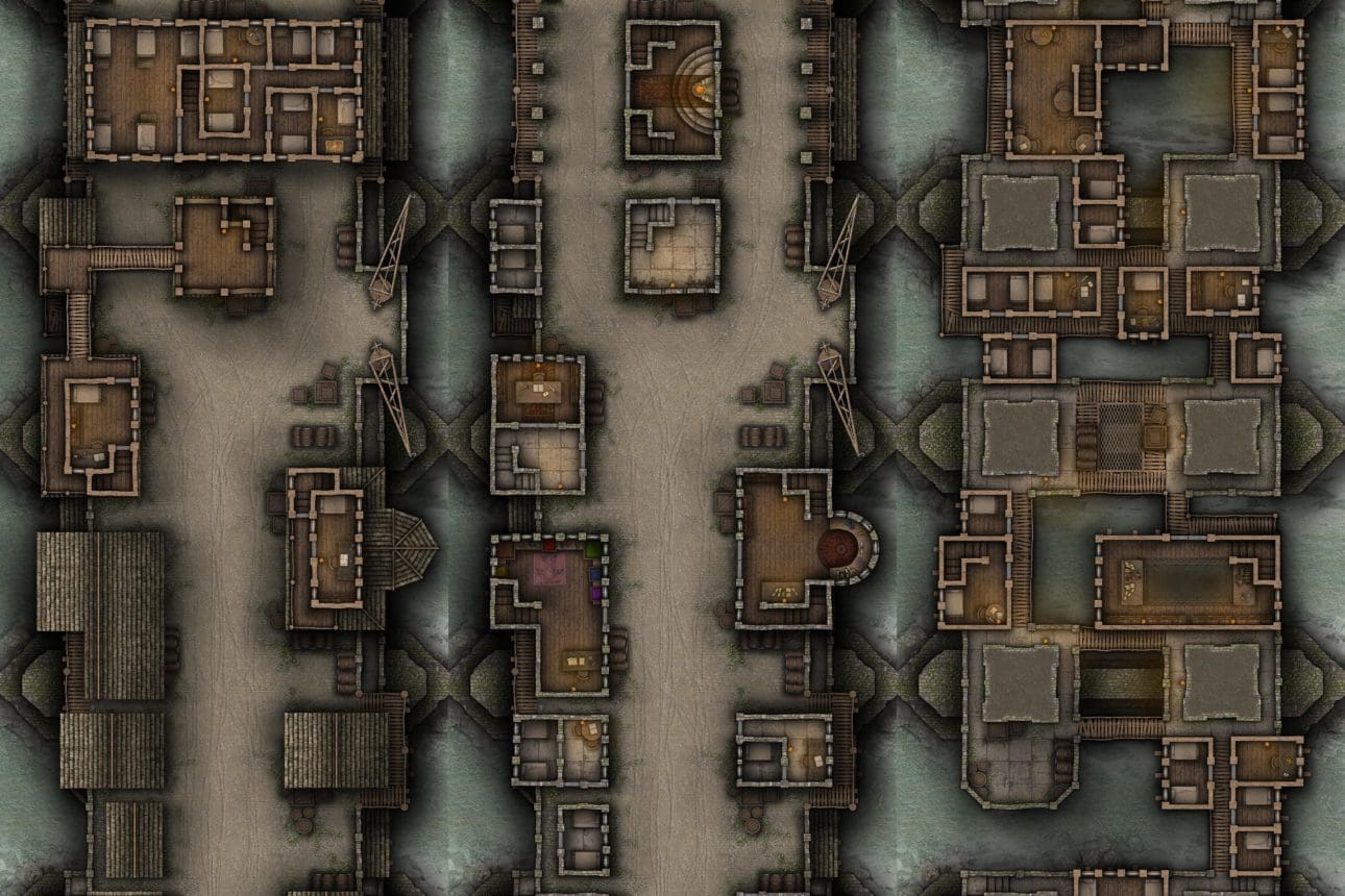 A Noble Conspiracy Free Multi-Level DnD City Bridge Battlemap with ...
