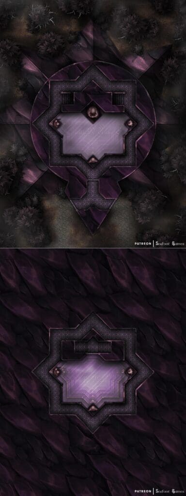 Temple of Mirrored Shadow Free Multi-Level 40×30 DnD Battlemap & Adventure
