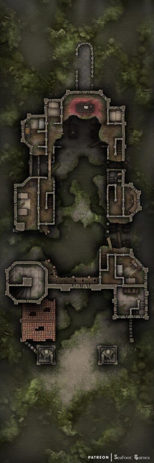 Black Dragon's Swamp Stronghold Lair Free 60x20 Multi-Level DnD ...