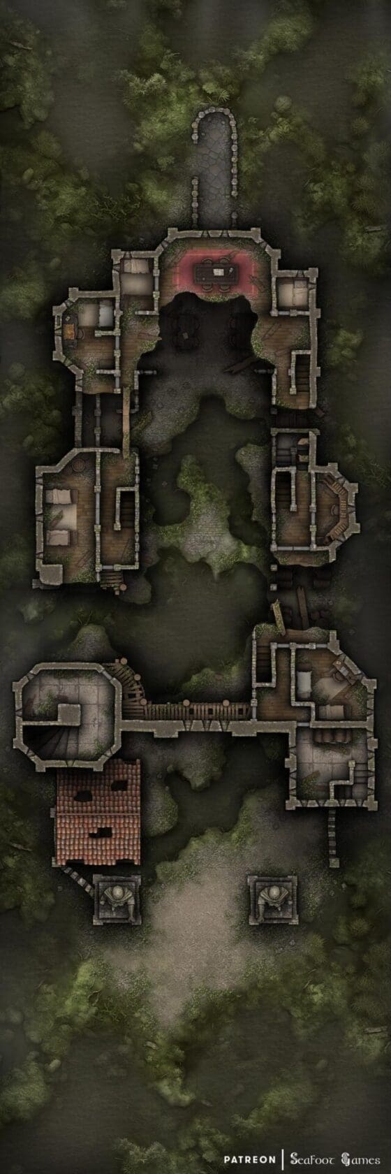 Black Dragon's Swamp Stronghold Lair Free 60x20 Multi-Level DnD ...