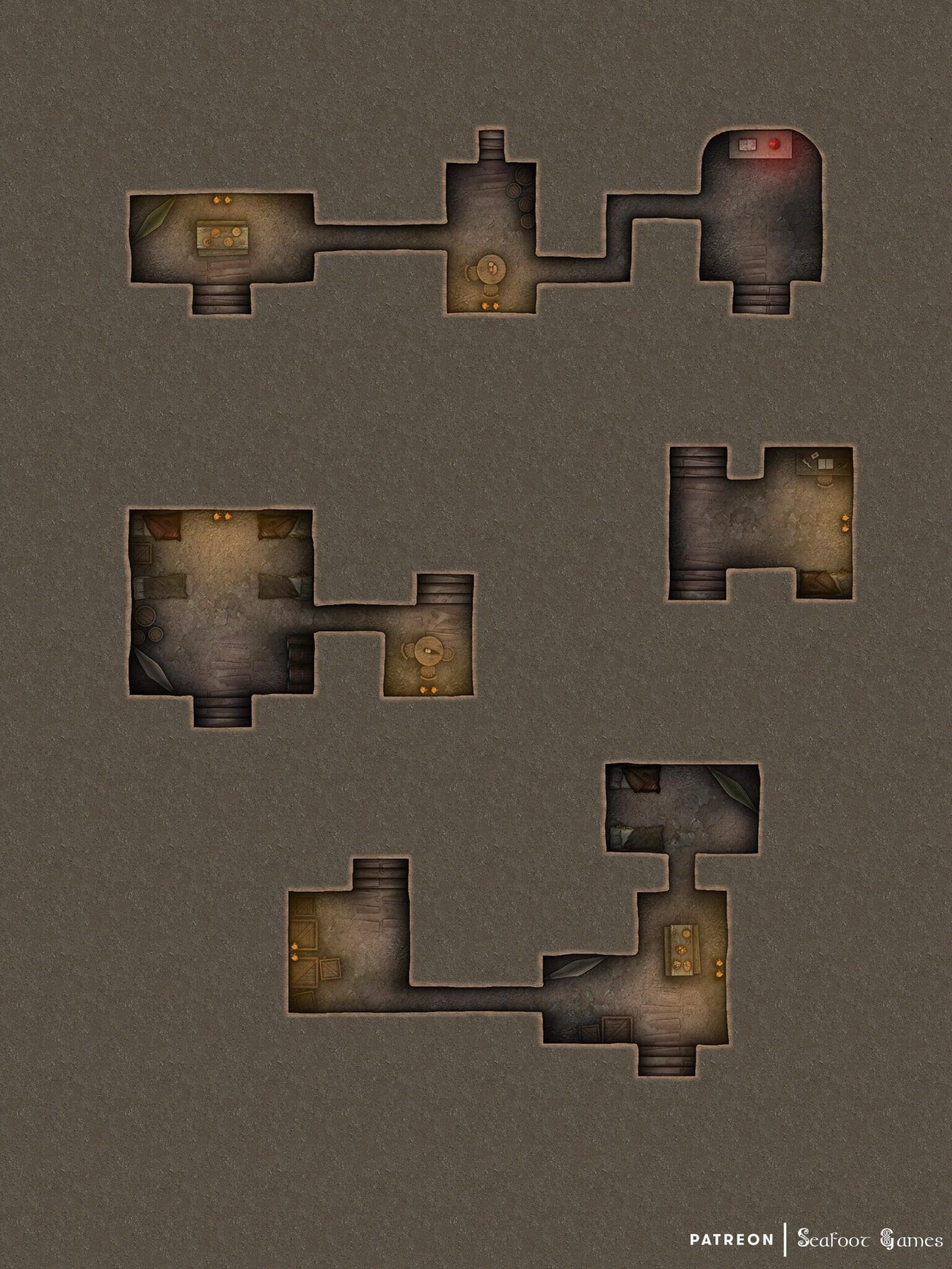 Abandoned Wartorn Town Thieves Dens Free 40x30 Multi-Level DnD ...