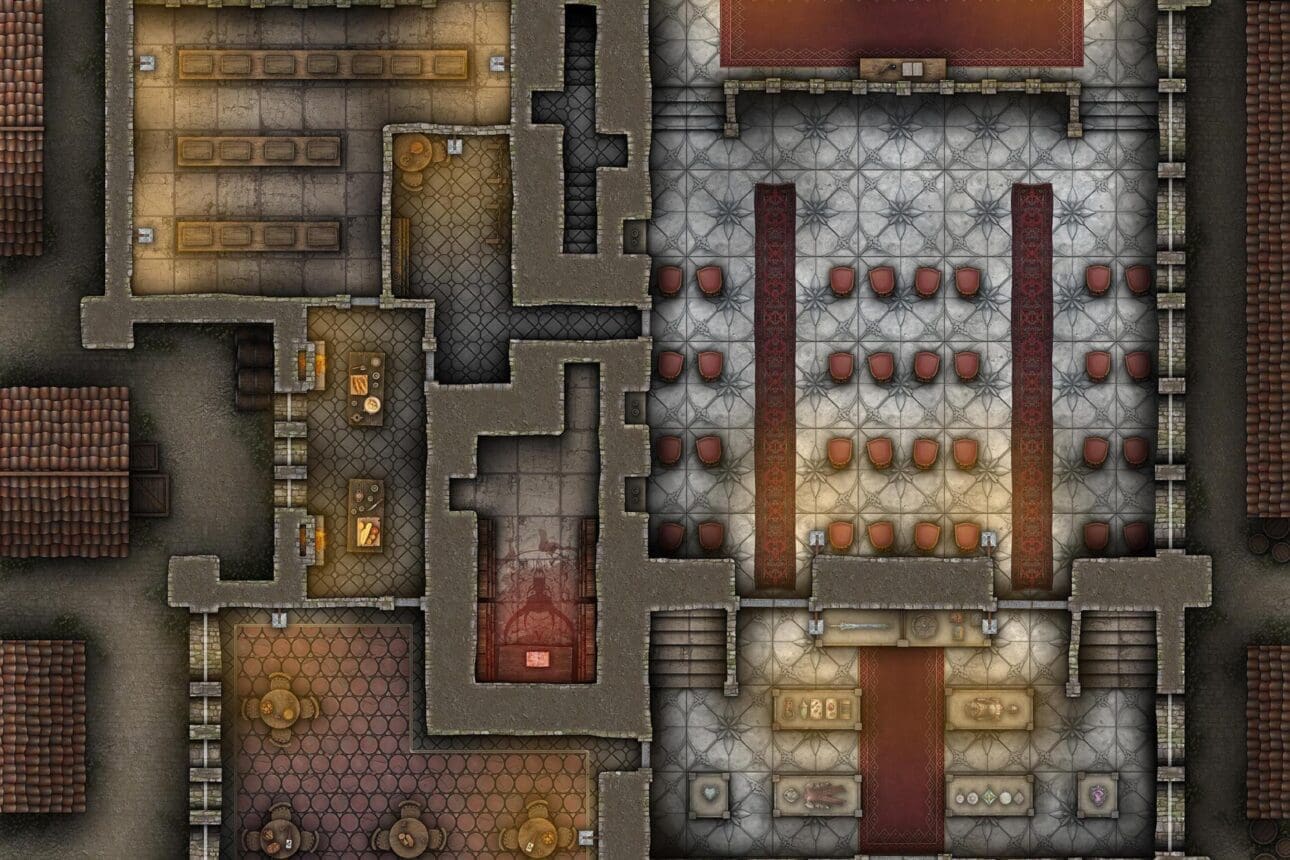 Devilbend Auction House Free 40x30 Multi-Level DnD Battlemap • Seafoot ...
