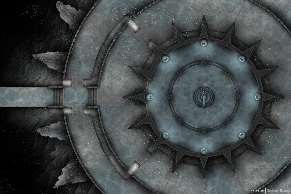 Lich King's Temple Free 60x40 DnD Battlemap • Seafoot Games